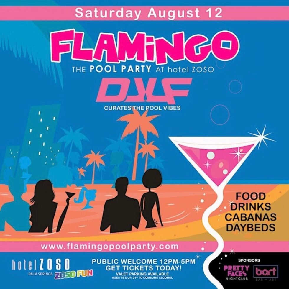 Flamingo Pool Party with DJ LF at Hotel Zoso! ☀️🌴💦 - Bart Lounge